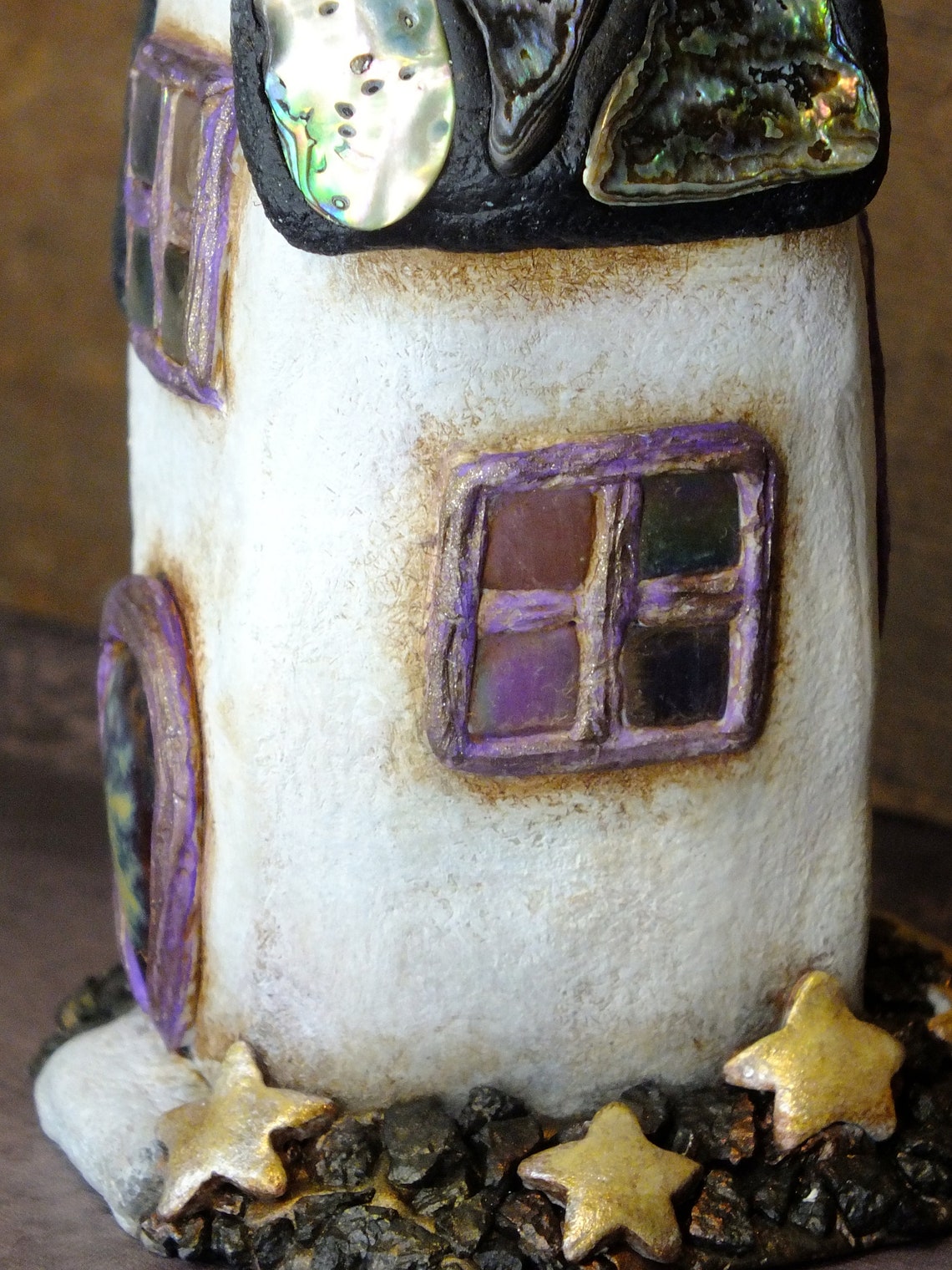 Moon and Stars Clay Cottage House - Handmade Whimsical Cottagecore Home ...
