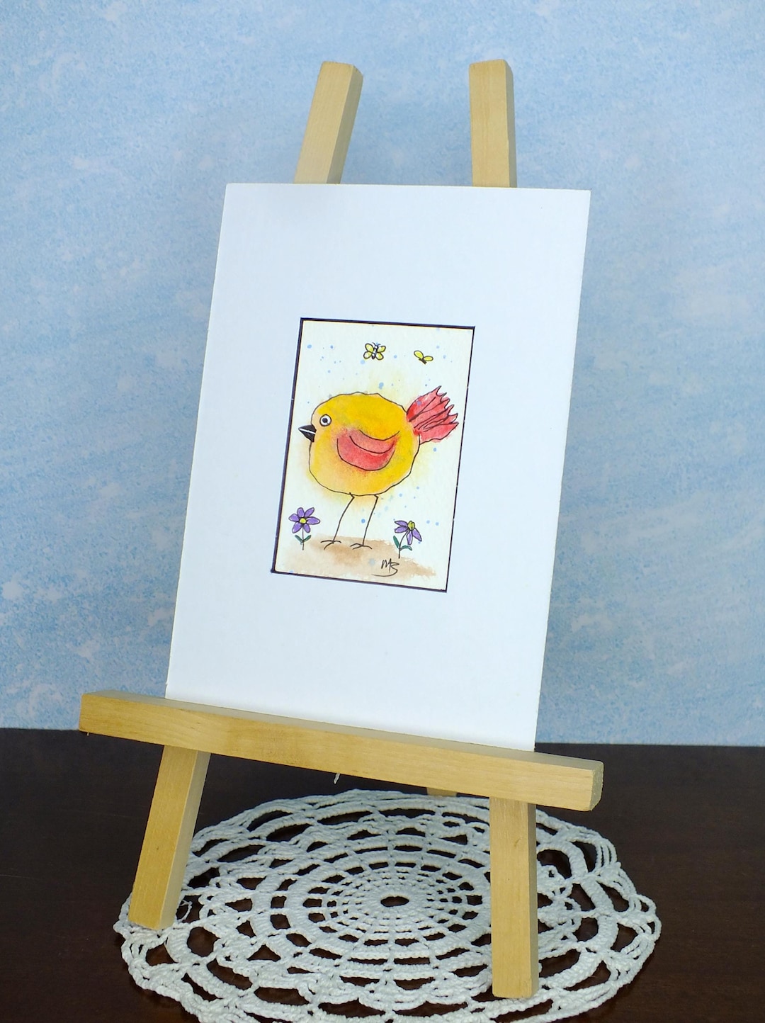Whimsical Quirky Birds Series - Original ACEO Watercolor and Pen Art ...