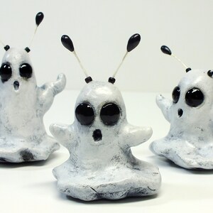 Hand-sculpted Alien Ghost Figurine - Desk Buddy for Spooky and Cute ...
