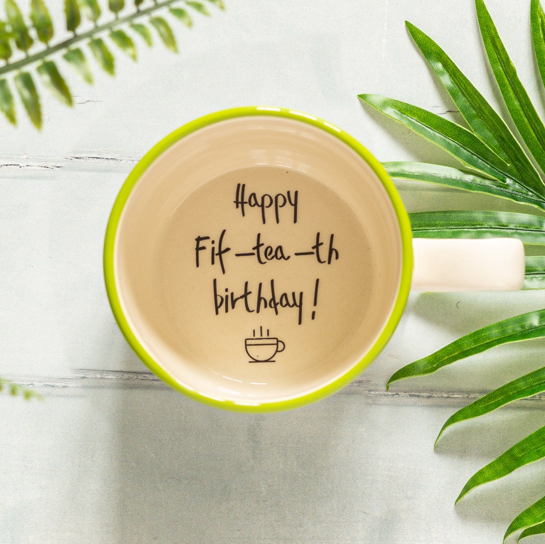 Happy Fif-tea-th Birthday 50th Birthday Mug - Etsy UK