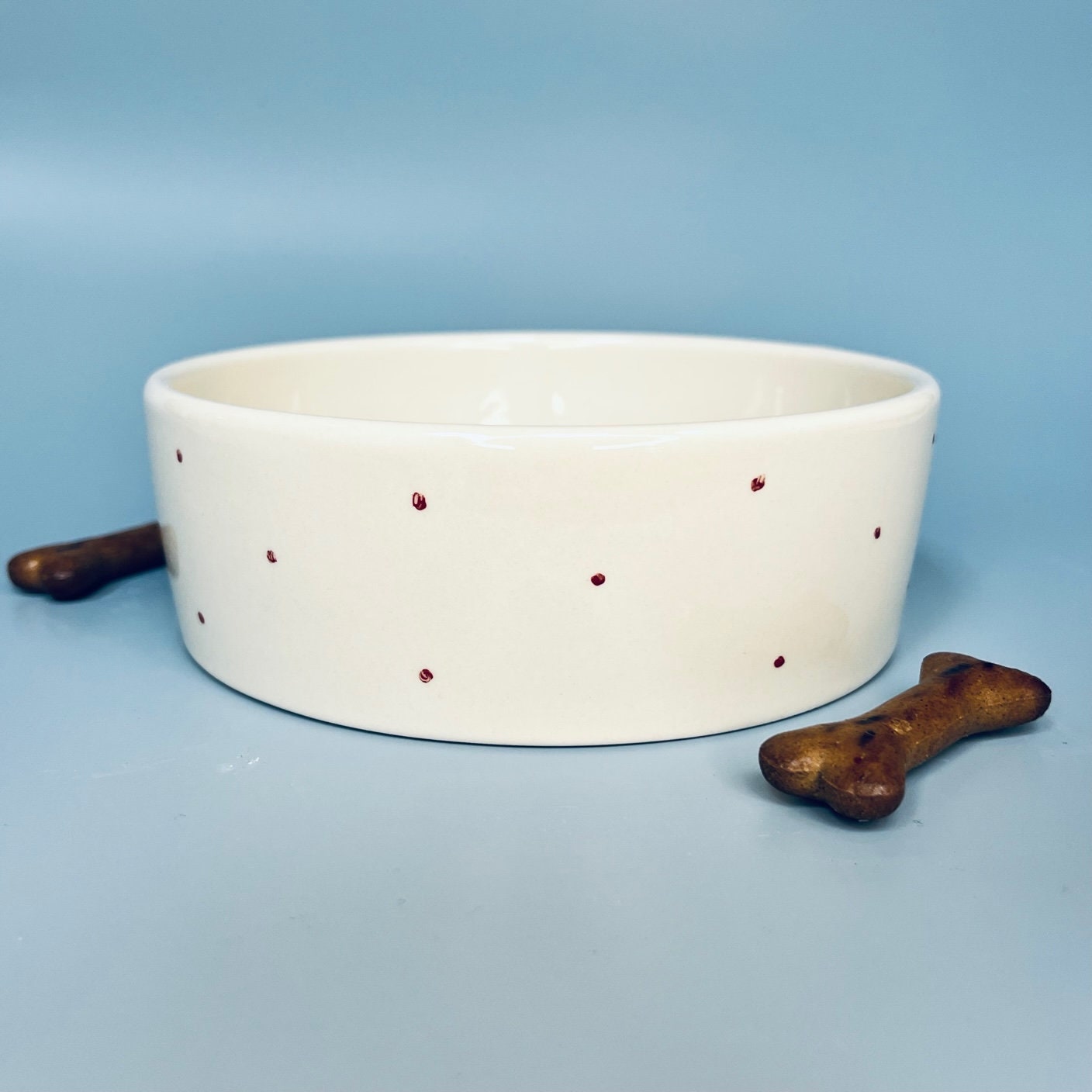 Personalised Ceramic Dog Bowl With 'hidden Message', Handmade Dog Bowl ...