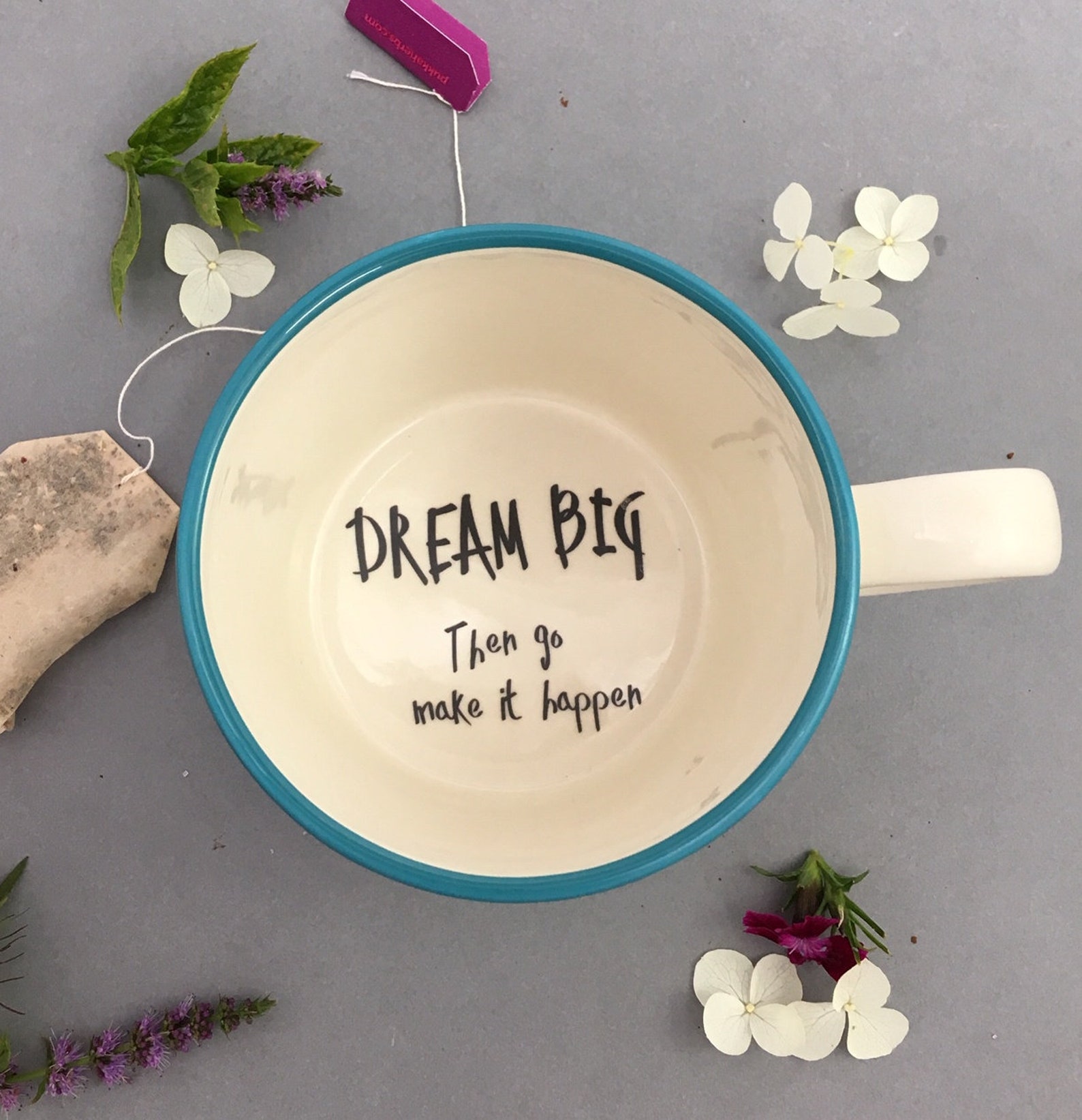 Dream Big Handmade Hidden Message Cup Motivational Mug Positive ...