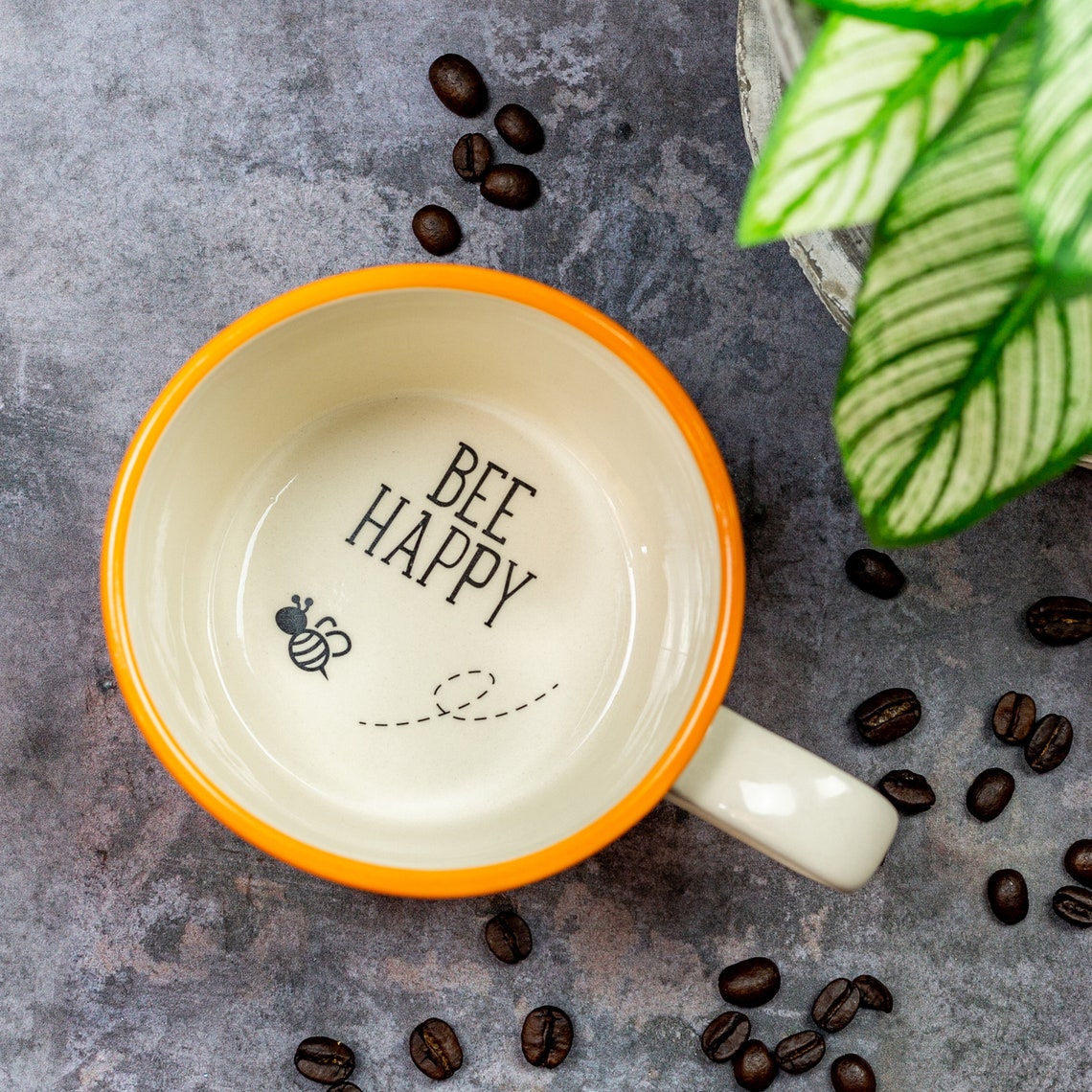 Bee Happy Handmade Mug - Etsy