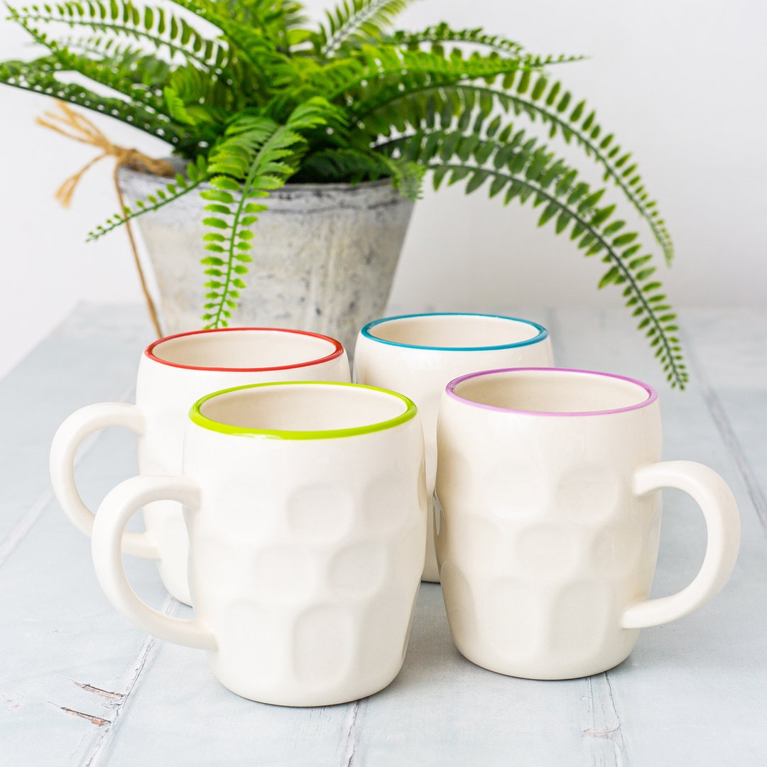 Half Pint Mug, Traditional Dimpled Half Pint Beer Glass. Personalised ...