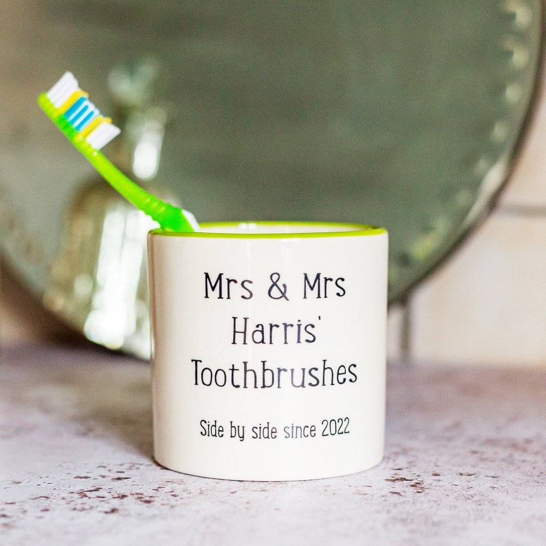 Personalised Toothbrush Holder, Toothbrush Pot Bathroom Accessories ...