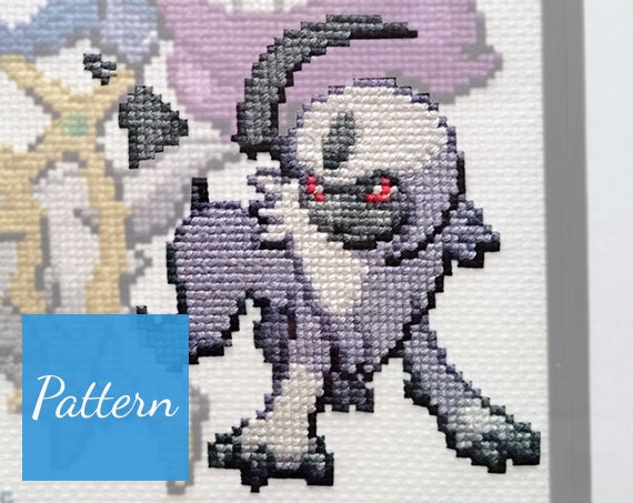 Absol pokemon Cross Stitch Pattern - Etsy