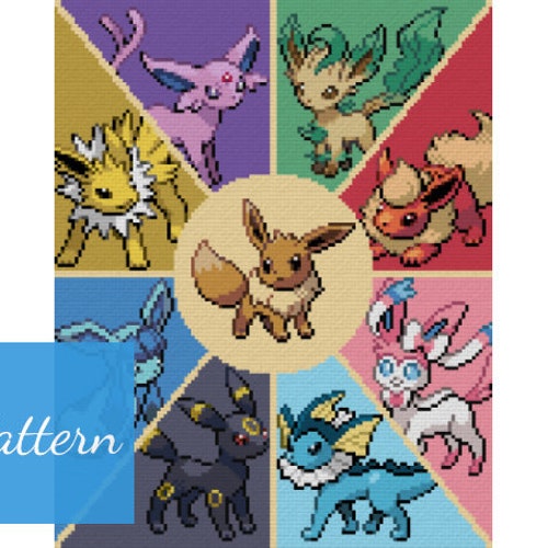 Eevee Evolutions Cross Stitch Pattern - Etsy Canada