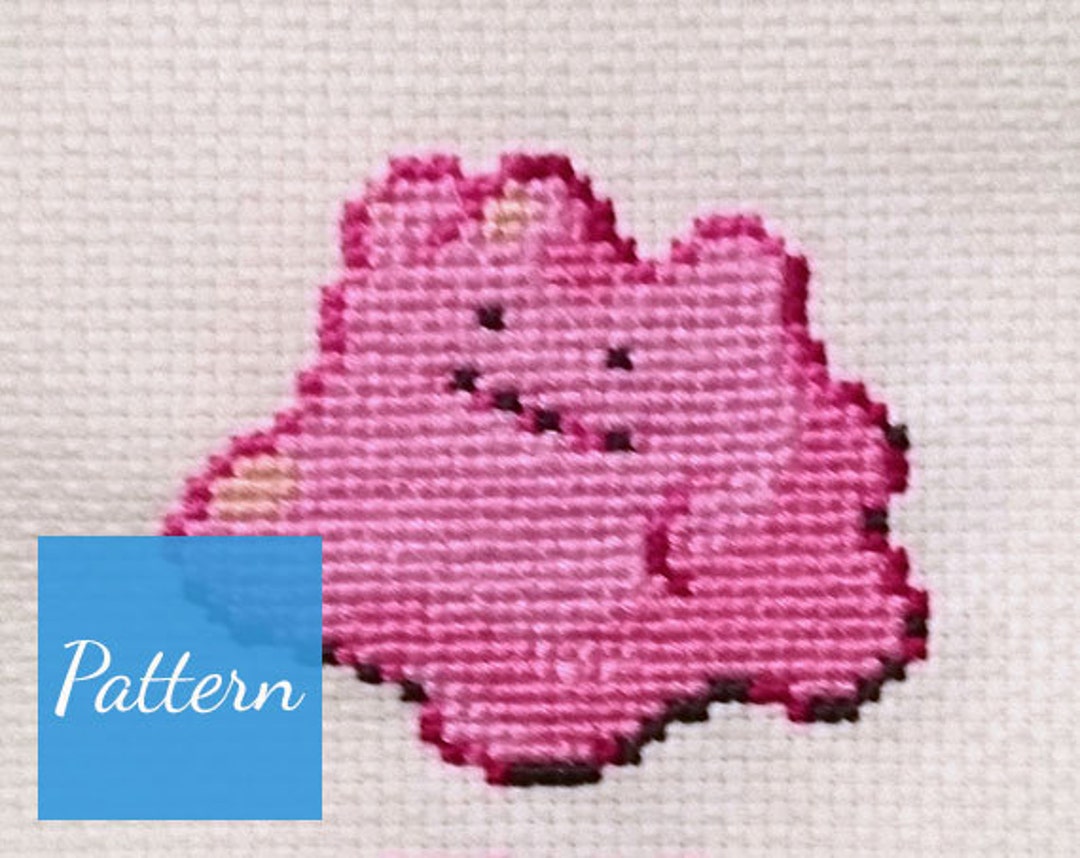 Ditto pokemon Cross Stitch Pattern - Etsy