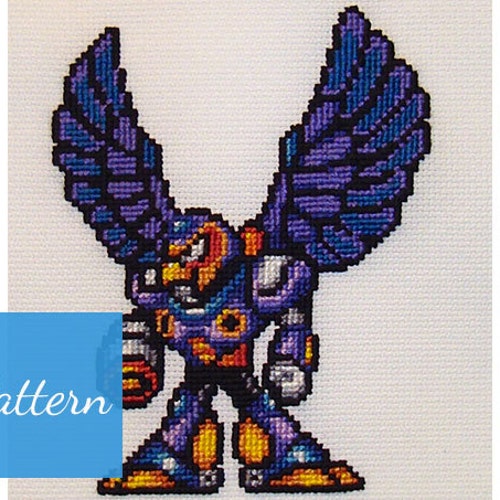 Megaman Sampler Bosses Cross Stitch Pattern PDF Instant - Etsy