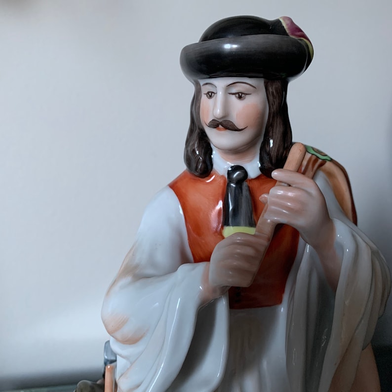 Zsolnay Statue Hungarian Porcelain Hand Painted Statue Man | Etsy