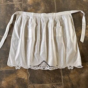 Pure White Apron, White Battenburg Lace Apron, Elegant Vintage , Gift ...