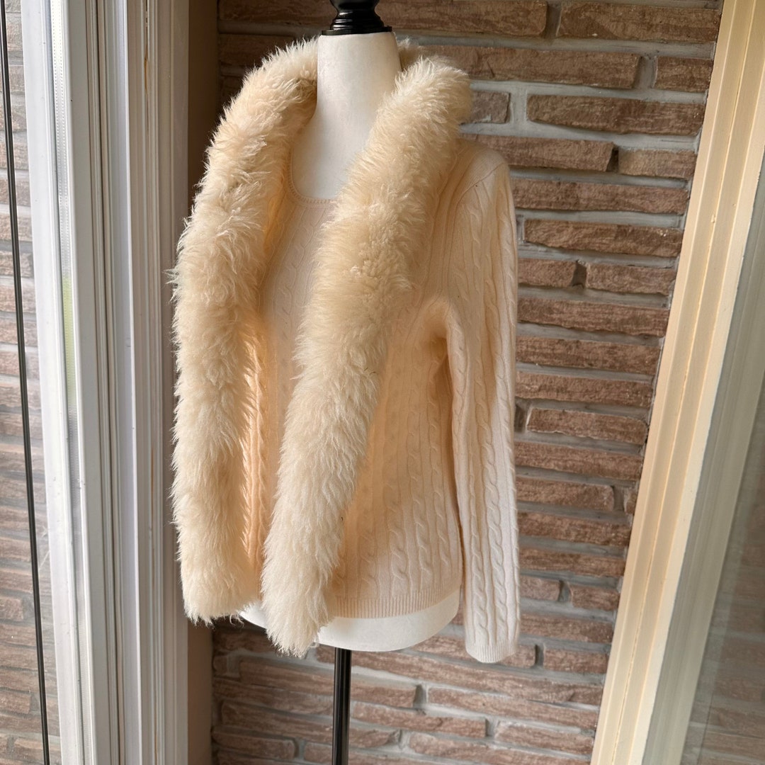 Ivory Shearling Boa Scarf, Handmade Lamb Fur, 60 Inch - Etsy