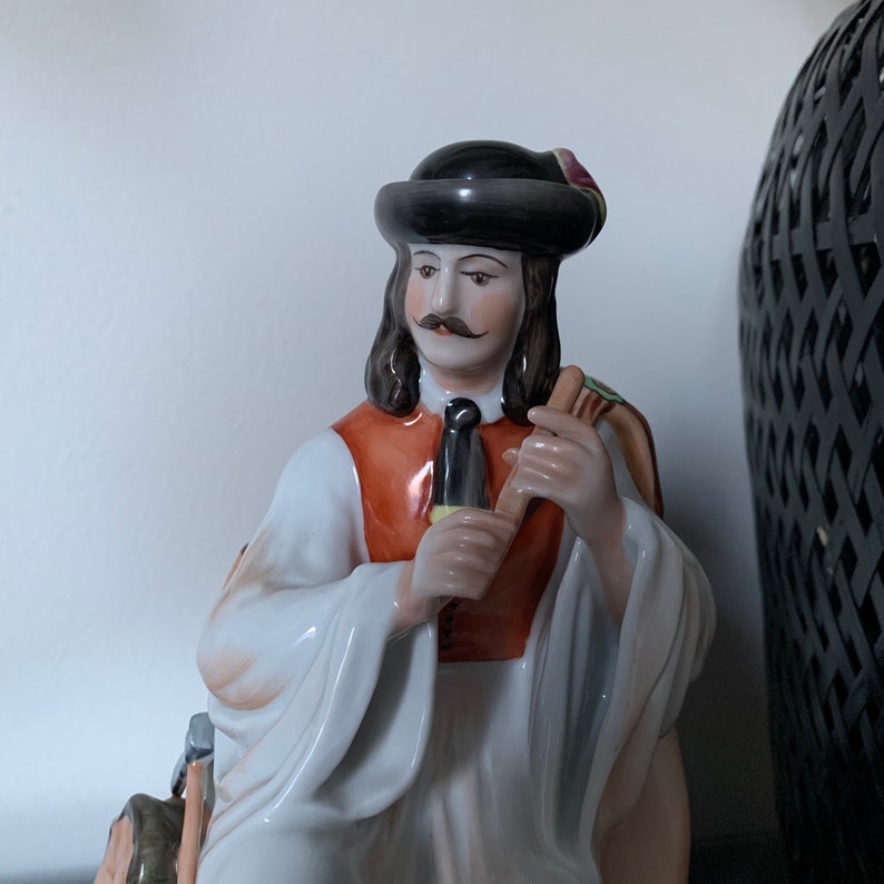 Zsolnay Statue Hungarian Porcelain Hand Painted Statue Man | Etsy