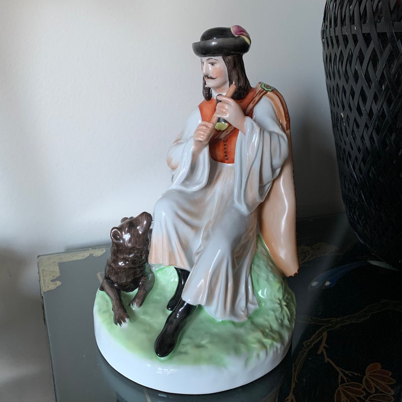 Zsolnay Statue Hungarian Porcelain Hand Painted Statue Man | Etsy