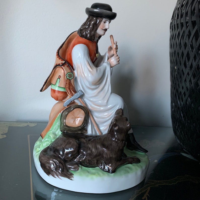 Zsolnay Statue Hungarian Porcelain Hand Painted Statue Man | Etsy