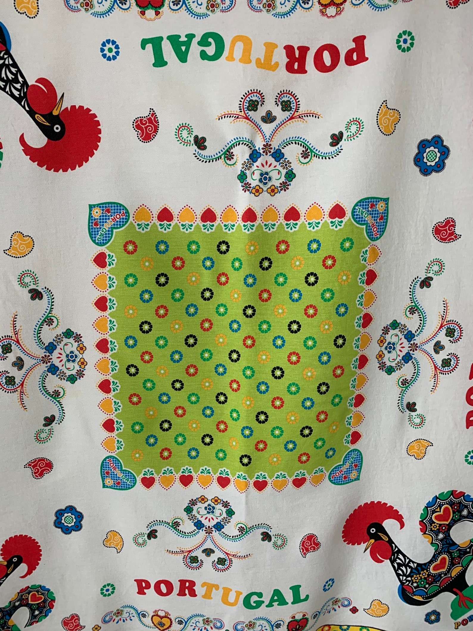 Traditional Portugal Tablecloth Barcelos Rooster Florals - Etsy