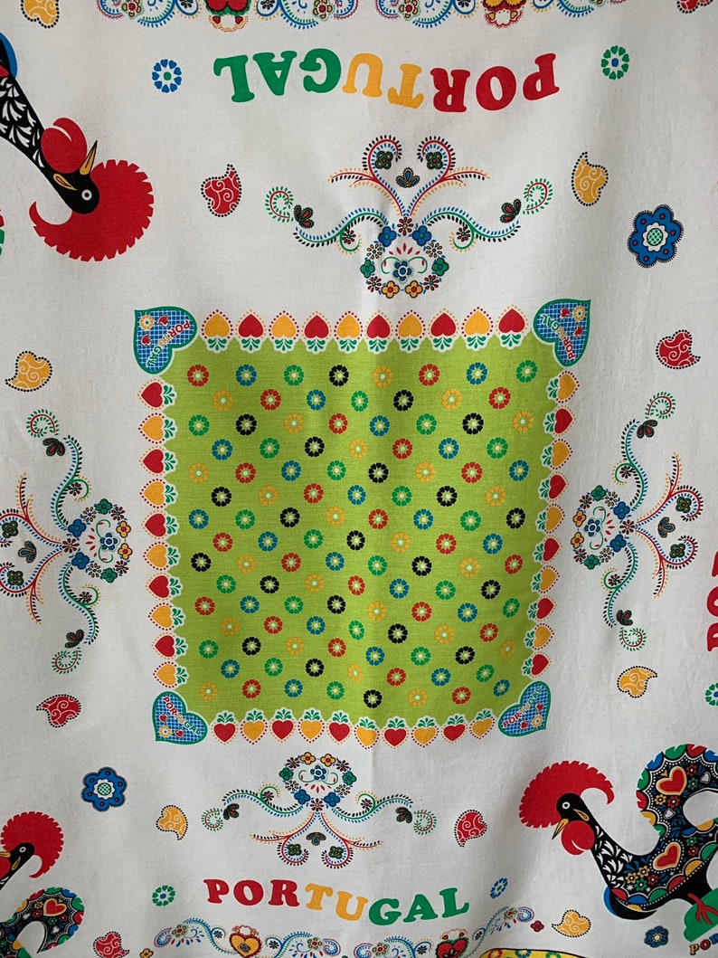 Traditional Portugal Tablecloth Barcelos Rooster Florals - Etsy