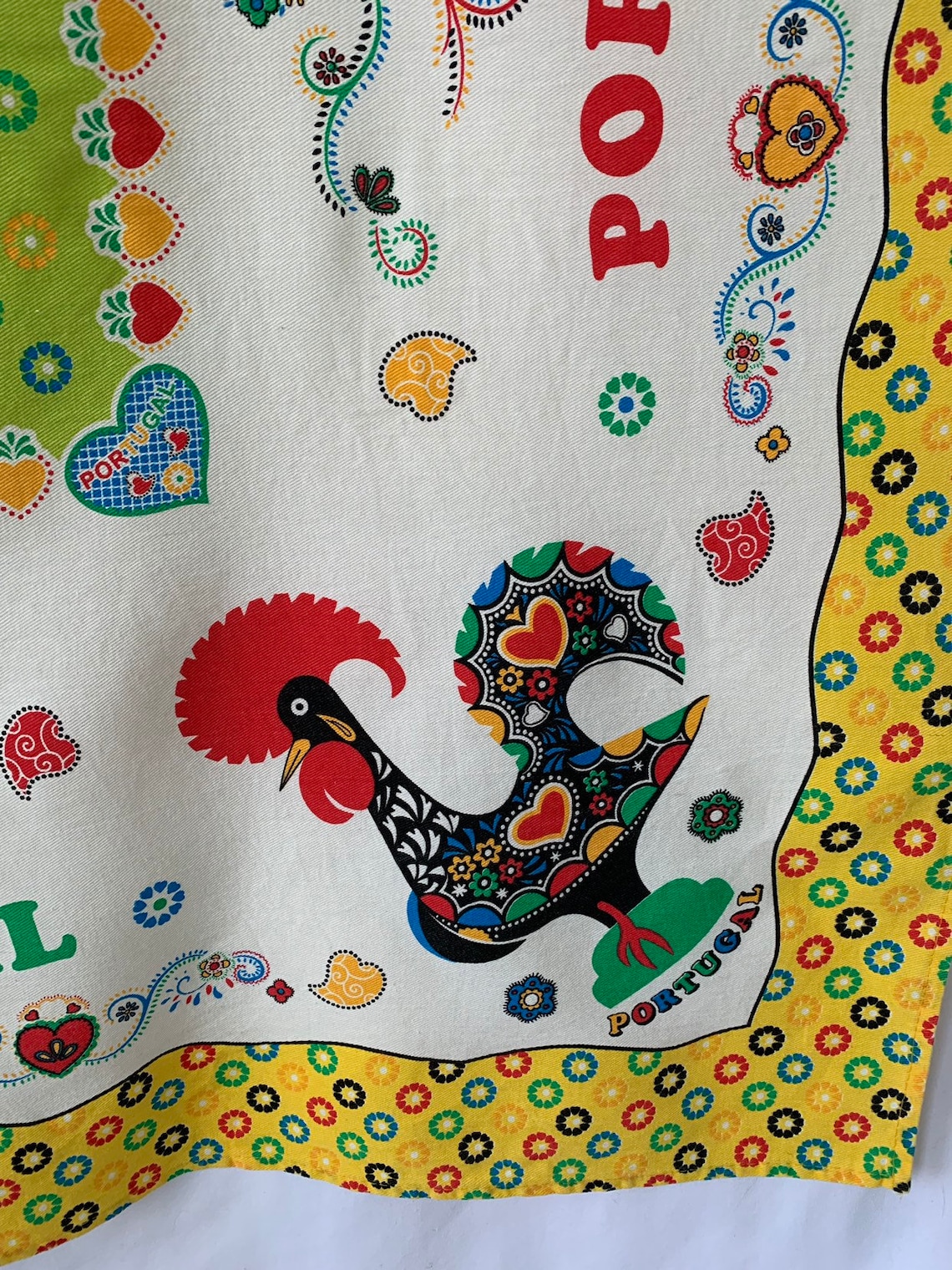 Traditional Portugal Tablecloth Barcelos Rooster Florals - Etsy
