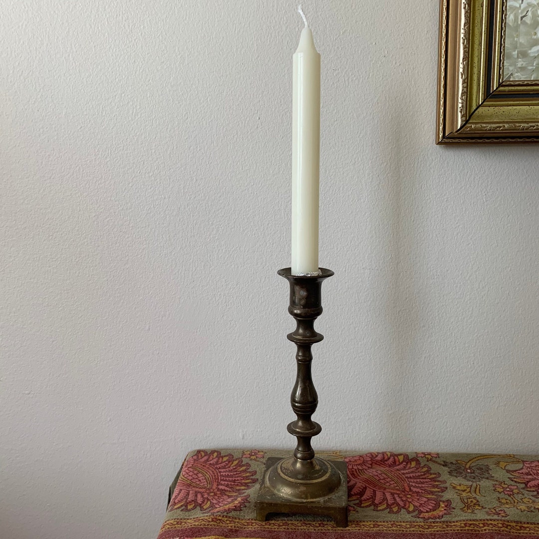 English Candlestick Antique Brass Traditional Mid Century - Etsy