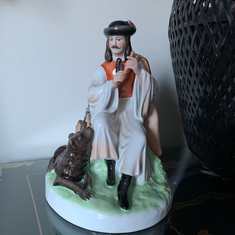 Zsolnay Statue Hungarian Porcelain Hand Painted Statue Man | Etsy