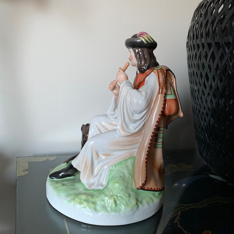 Zsolnay Statue Hungarian Porcelain Hand Painted Statue Man | Etsy