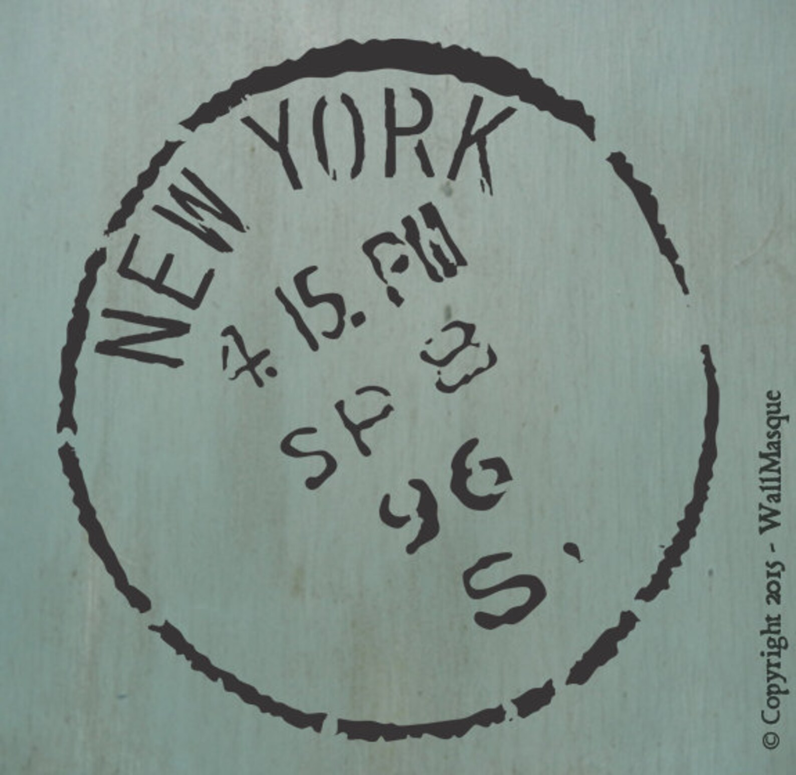 New York Stamp Stencil 8 Inch Version - Etsy UK