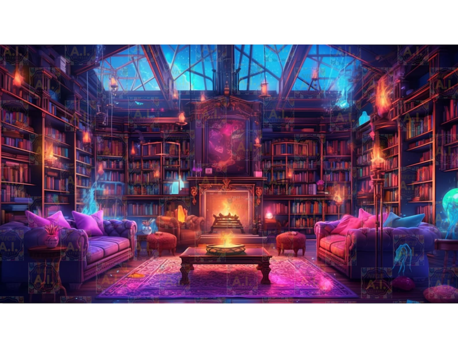 Enchanted Eye Wizard Library Digital Zoom Backgrounds for Virtual ...