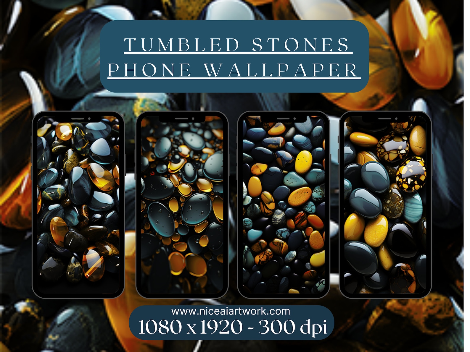 Tumbled Stones Phone Wallpaper/background Set 4 Instagram Story ...