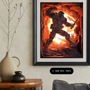 Fallout Digital Shadow Box Prints Set of 2 Steampunk Wall Art Wasteland ...