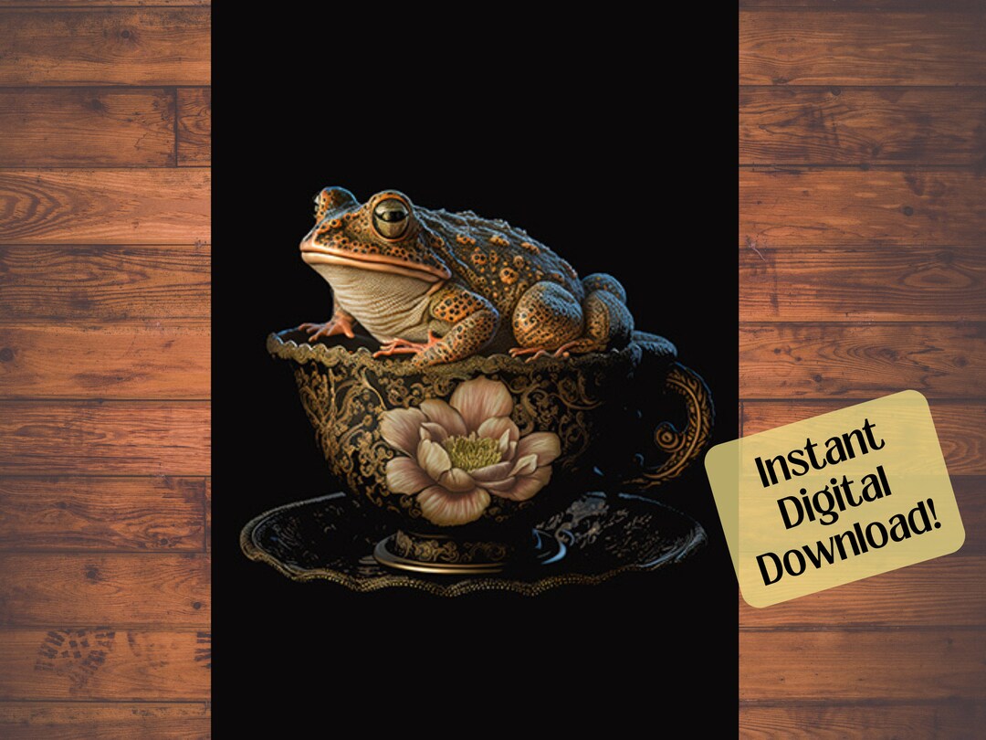 Toad and Cup ~ Printable PDF Digital Download for Familiars ~ Animal ...