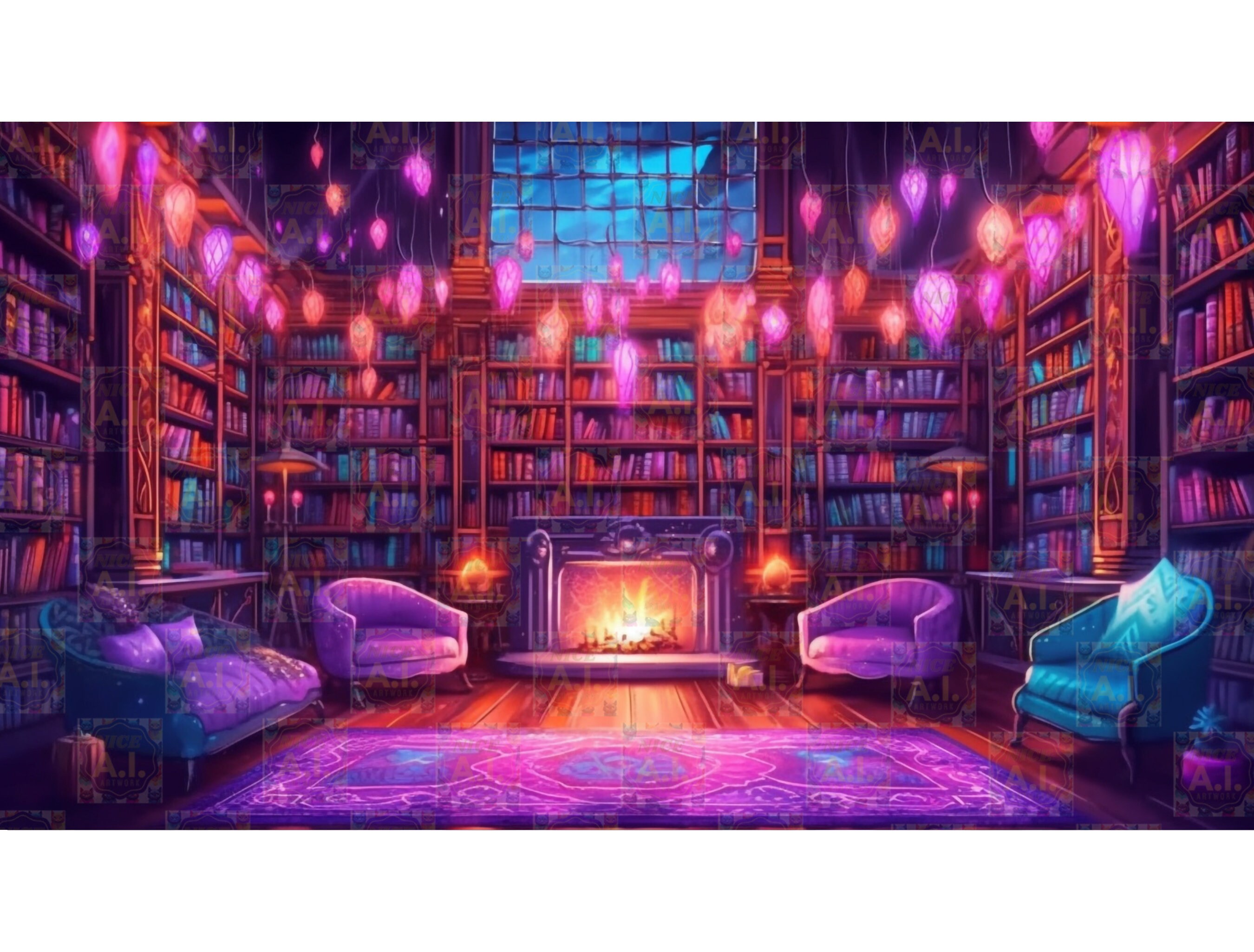 Enchanted Eye Wizard Library Digital Zoom Backgrounds for Virtual ...