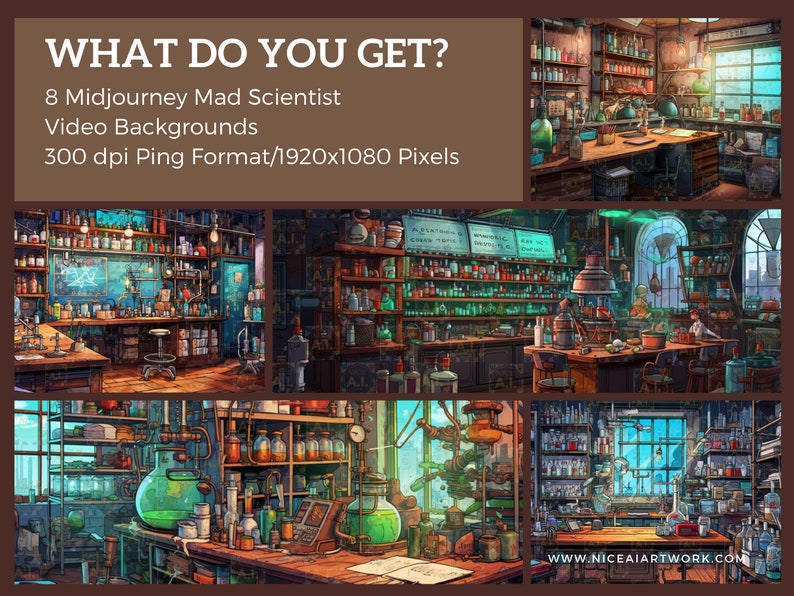 Mad Scientist Lab Virtual Backgrounds: Zoom, Skype, Google Meet ...