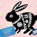 Nordic Rabbit Clipart: Scandinavian Folk Art Bunny Designs (digital ...