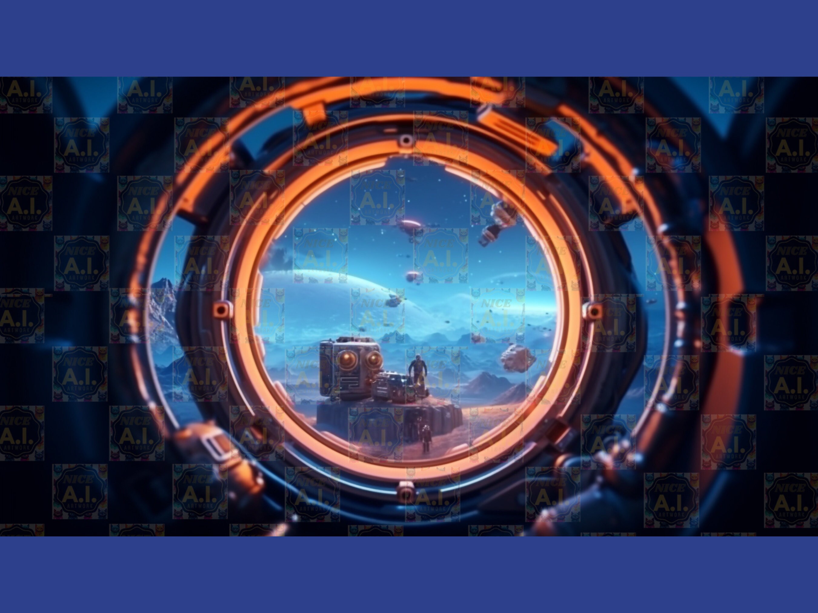 Sci-fi Digital Background, Spaceship, Vtuber, Twitch, Youtube, Zoom ...