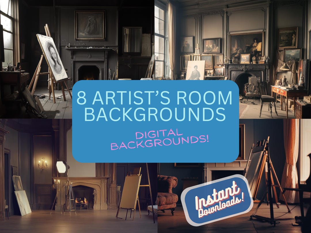 8 Artist's Room Backdrops | Digital Backdrops, Photo Backdrops ...