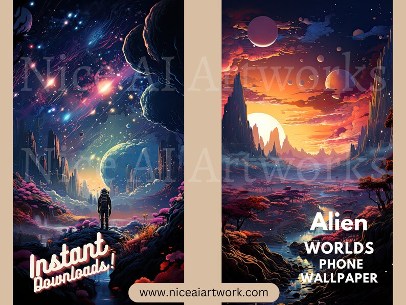 Alien World Phone Wallpaper/background Set 4 Instagram Story ...