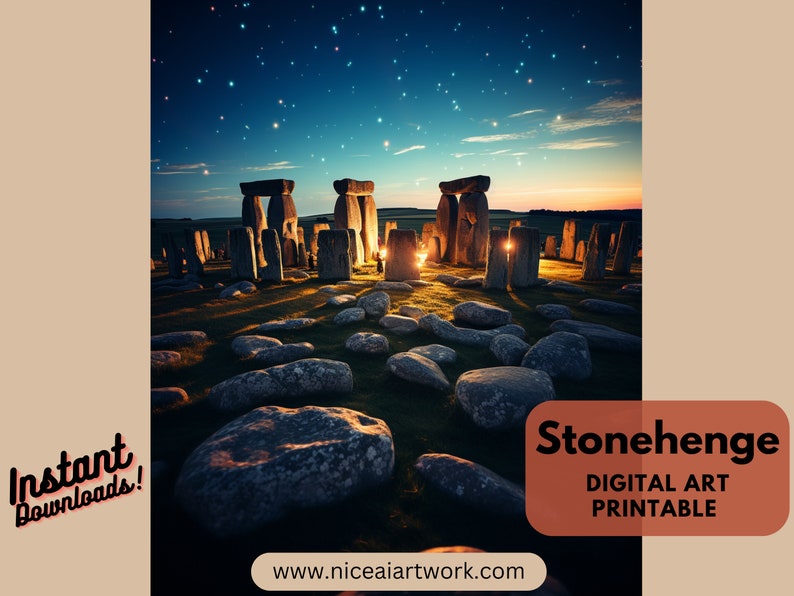 Stonehenge Landscape Art Print: Ancient Monument (digital Download) - Etsy
