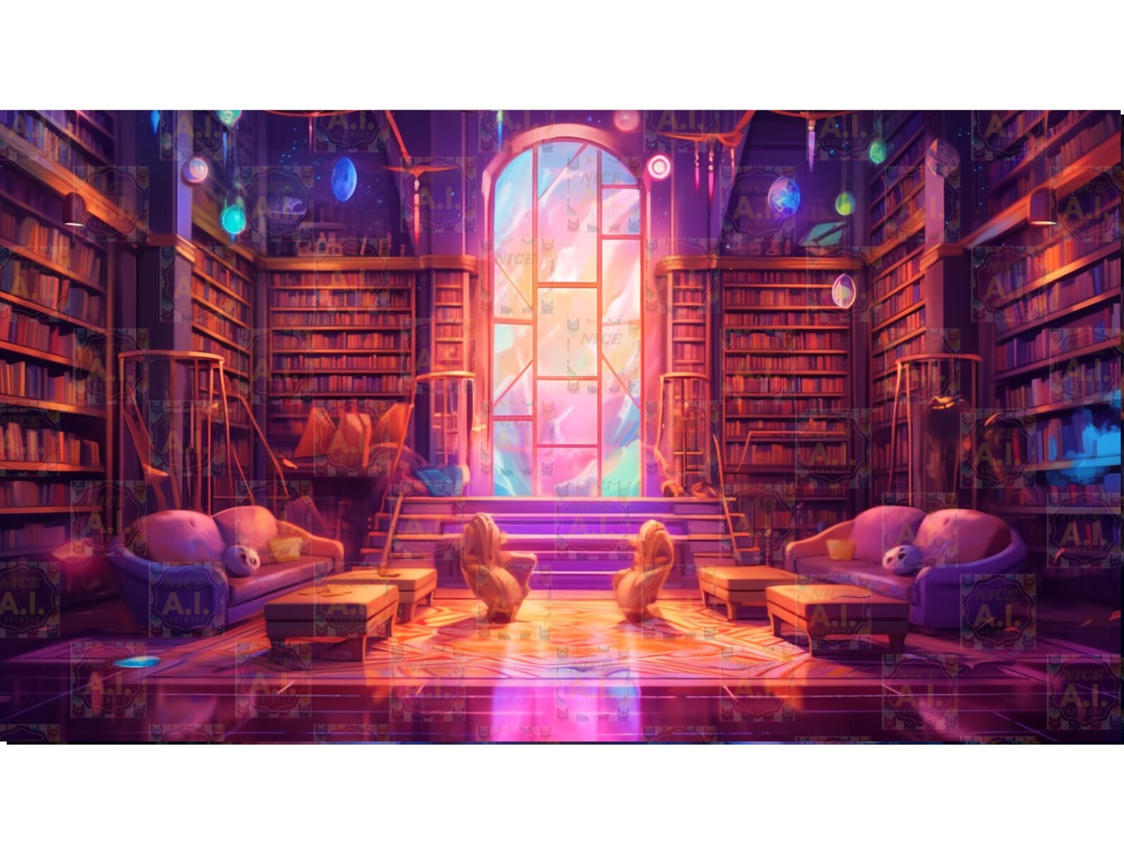 Enchanted Eye Wizard Library Digital Zoom Backgrounds for Virtual ...