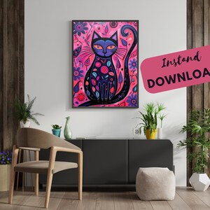Fancy Cat Portrait, Digital Art, Wall Art, AI Art, Digital Download ...