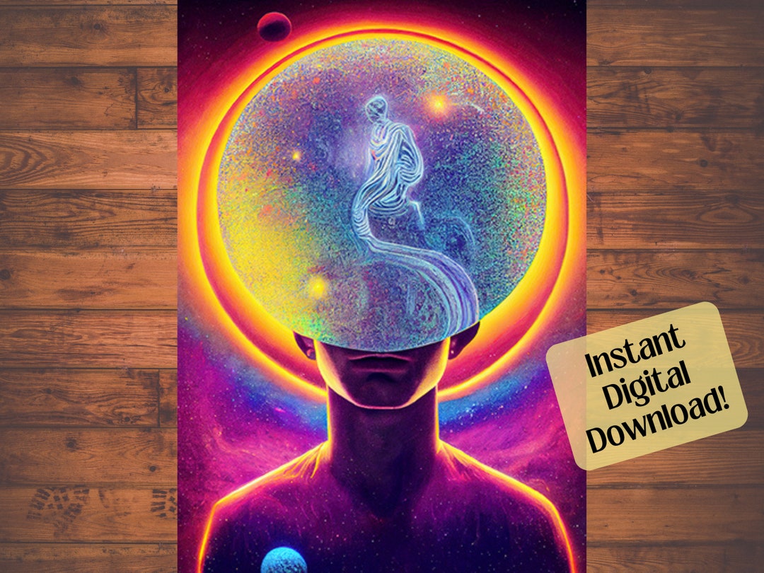 Printable Wall Art, Expanded Mind, Downloadable Art Print, Midjourney ...