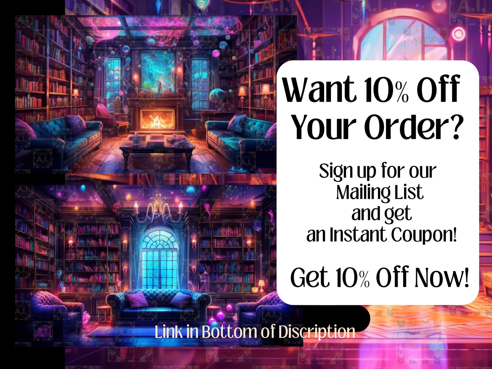 Enchanted Eye Wizard Library Digital Zoom Backgrounds, Skype, Google ...