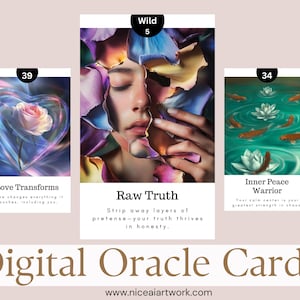 Radiant Empowerment Oracle Deck - Printable & Digital Spiritual Cards ...