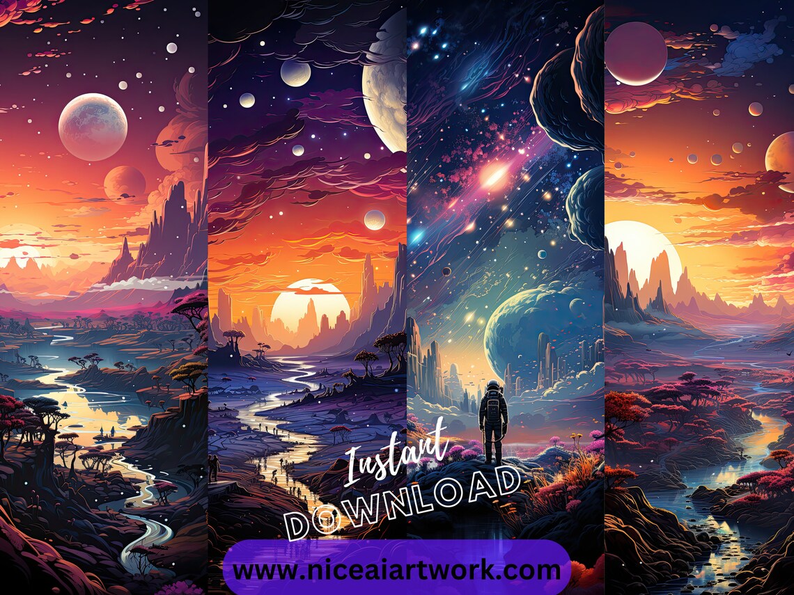 Alien World Phone Wallpaper/background Set 4 Instagram Story ...