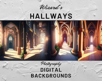Magical Wizard Alley CG Digital Backdrop, Wizard Stock, Magic ...