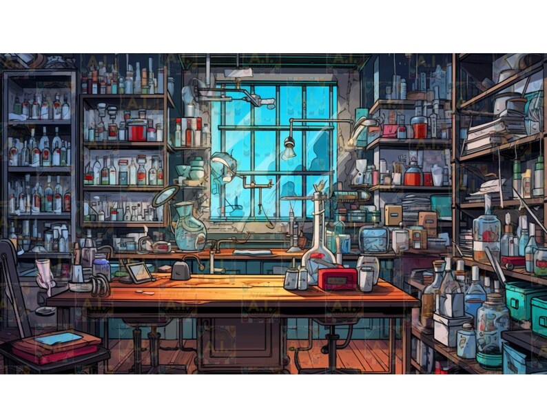 Mad Scientist Lab Virtual Backgrounds: Zoom, Skype, Google Meet ...