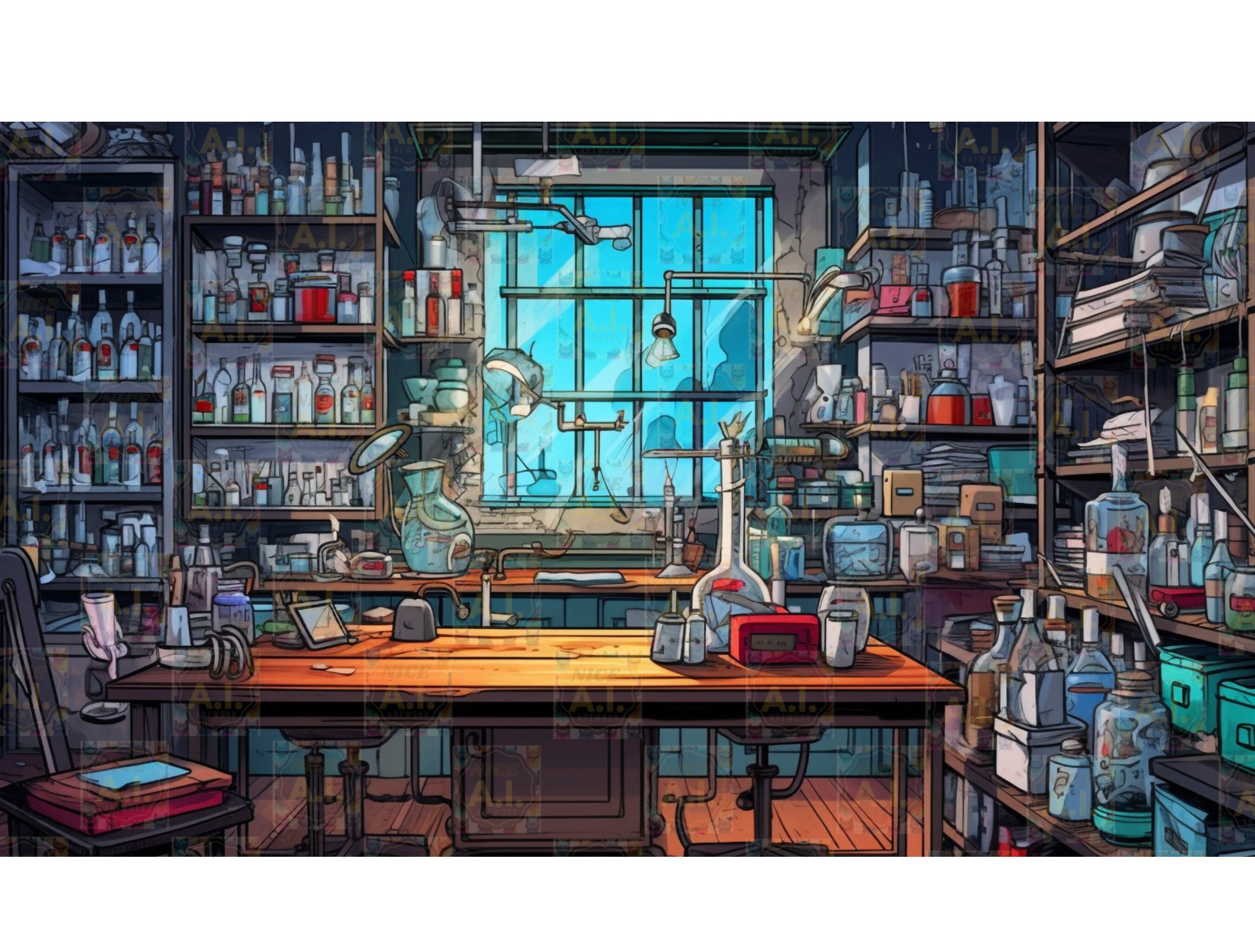 Mad Scientist Lab Virtual Backgrounds: Zoom, Skype, Google Meet ...