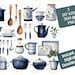 Watercolor Blue Kitchen Clipart - Digital Download Clipart Bundle for ...