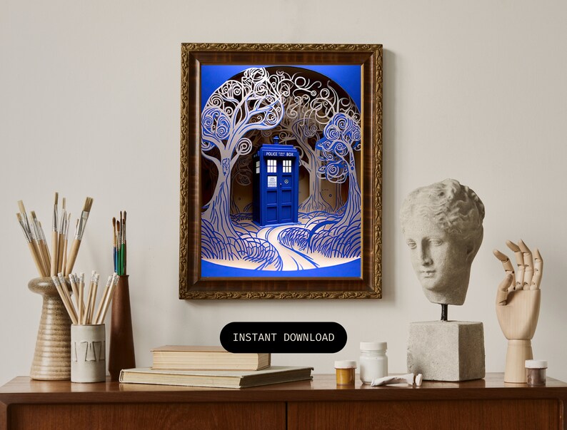 TARDIS Digital Printable Doctor Who Art Print, Tardis Printable, Doctor ...