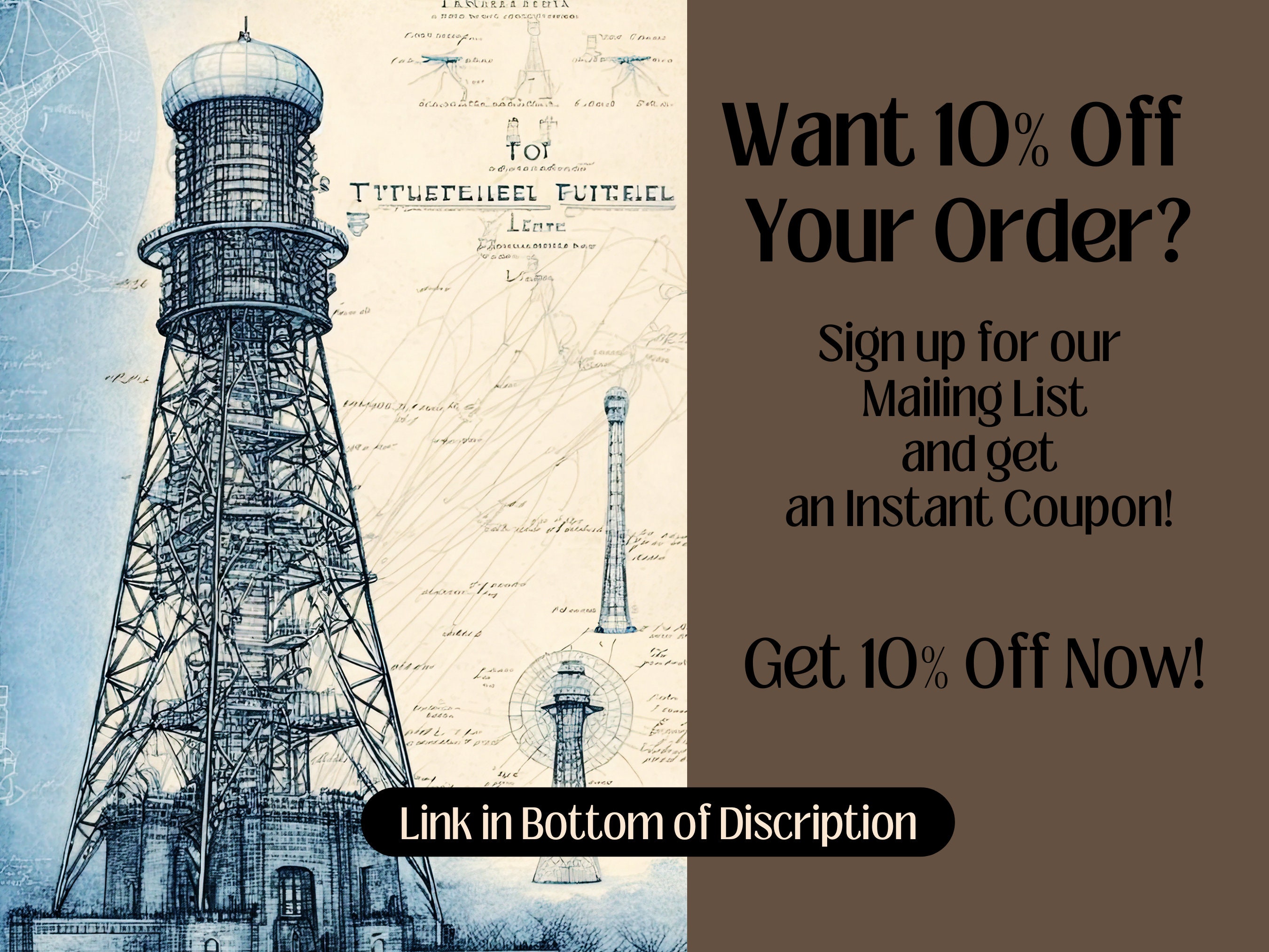 Tesla's Tower at Wardenclyffe Printable AI Designed AI Art, Wall Decor ...