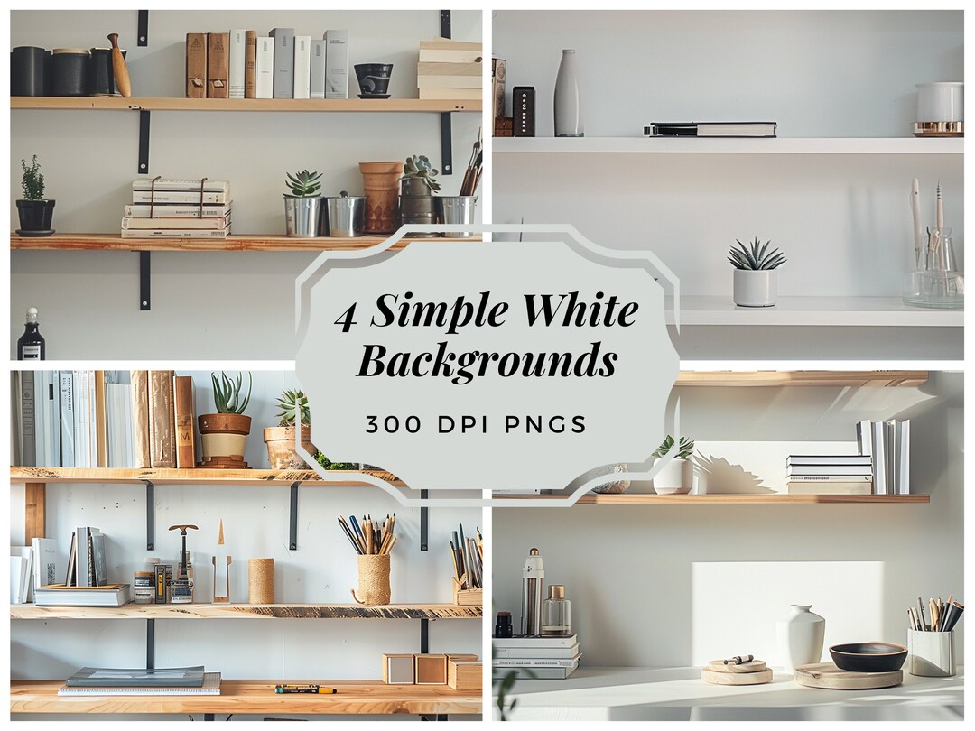 Simple White Bundle, Streamer Background, Virtual Background, Visual ...